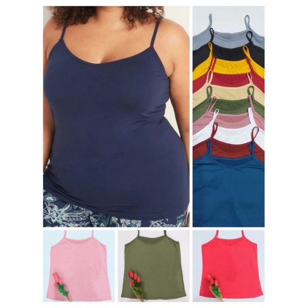 SANDO PLUS SIZE SPAGHETTI TANK TOP FIT UP TO 3XL | Lazada PH