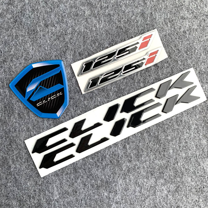 5 PCS/SET 3D Soft Glue Logo Motorcycle Emblem For Honda click 125 150 ...
