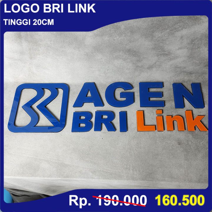 Agen BRI Link Logo Akrilik Huruf Timbul | Lazada Indonesia