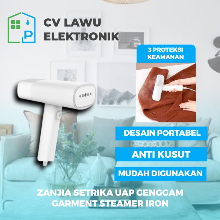 Setrika Uap Zanjia GT306LW Genggam Garment Steamer Iron Setrika Uap Portable Handheld Steamer ...