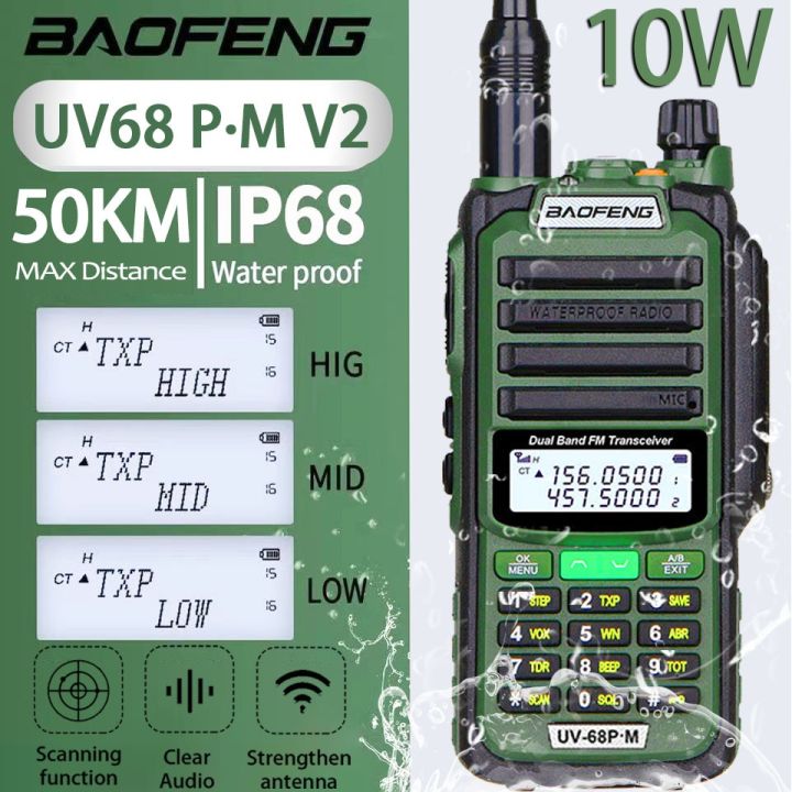 Baofeng UV68 Pro MAX V2 711เสาอากาศ IP68วิทยุวิทยุสื่อสารกันน้ำอัพเกรด ...