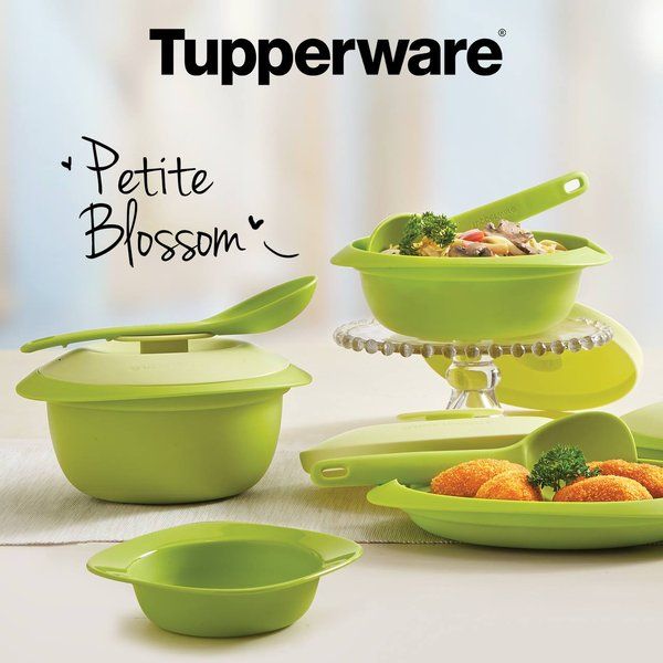Tupperware Petite Blossom Hijau Wadah Saji Prasmanan (Jual Eceran ...