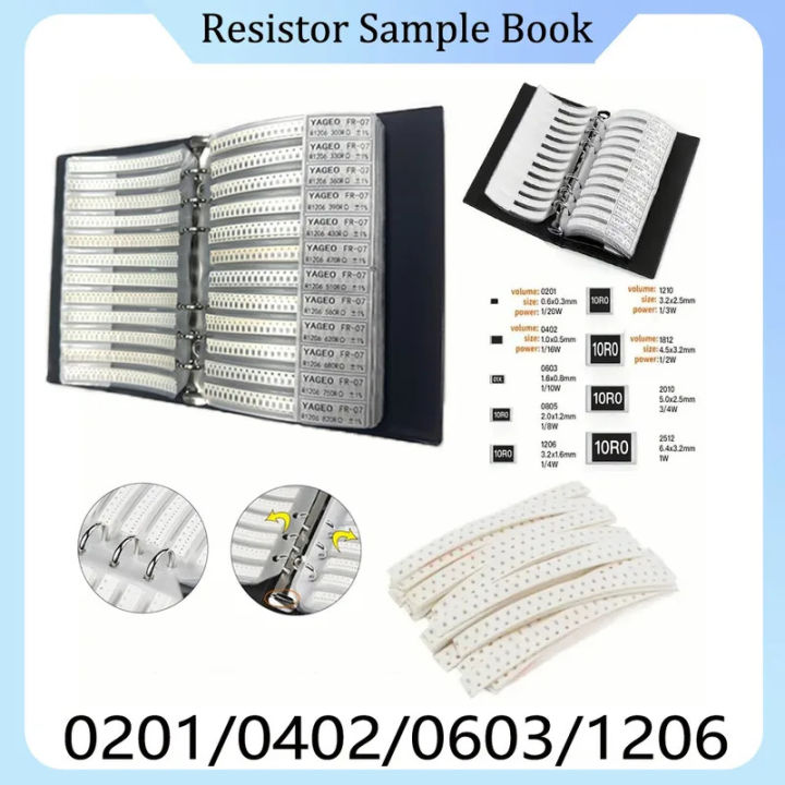 4250pcs Resistor Sample Book 0603 0805 1206 170 Values X25pcs 1% ...