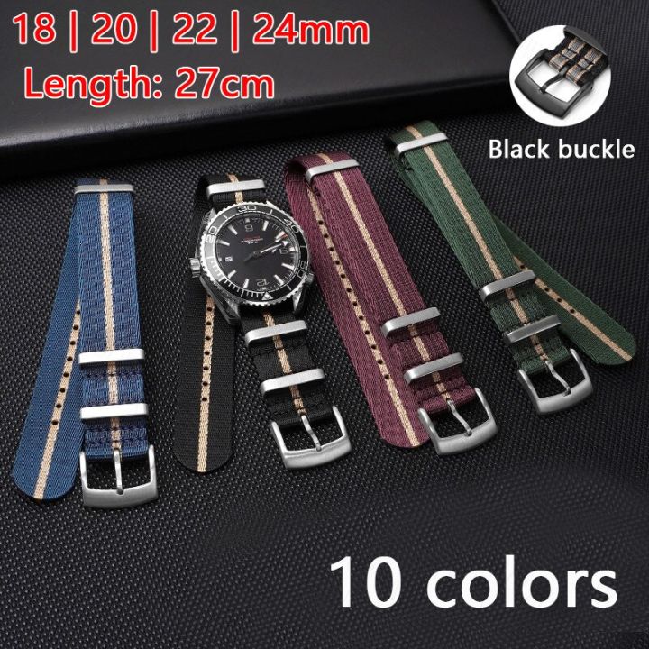 Nylon Braided Strap for OmegaXSwatch MoonSwatch /Seamaster 300/ Seiko 5 ...