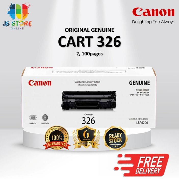 [100% ORIGINAL] Canon Cart 326 Toner Cartridge LBP-6200d/ LBP-6230dn ...