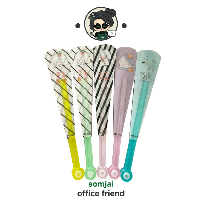 Somjai Selected พัดพลาสติกพับได้(คละลาย) | Lazada.co.th