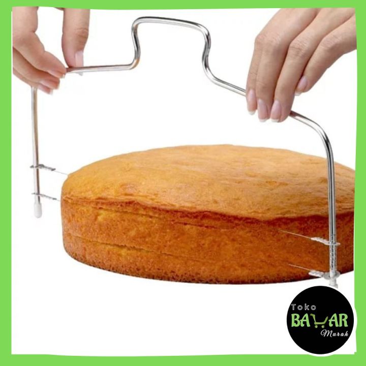 Pastry Slicer Stainless Steel Adjustable Double Line Cake Cutter ...