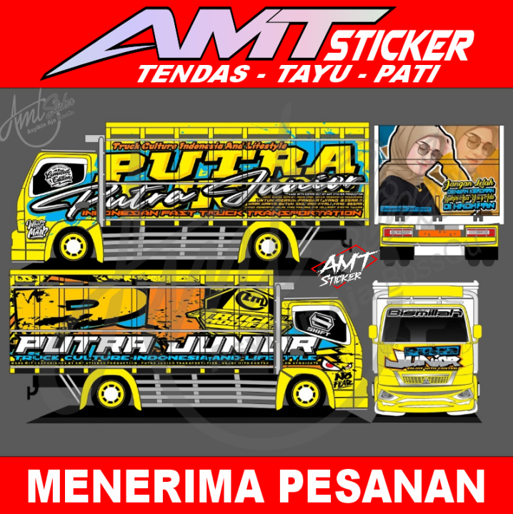 [NON COD] STIKER FULL DECAL TRUK CANTER PUTRA JUNIOR (BISA CUSTOM ...