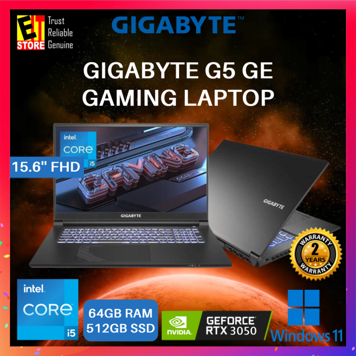 GIGABYTE LAPTOP G5 GE (i5-12500H/8GB OR 16GB/512GB SSD/15.6 FHD 144HZ ...
