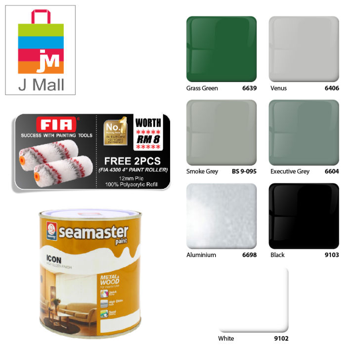 Seamaster Icon High Gloss Finish Paint ( Metal & Wood ) - 1L [ + Free ...