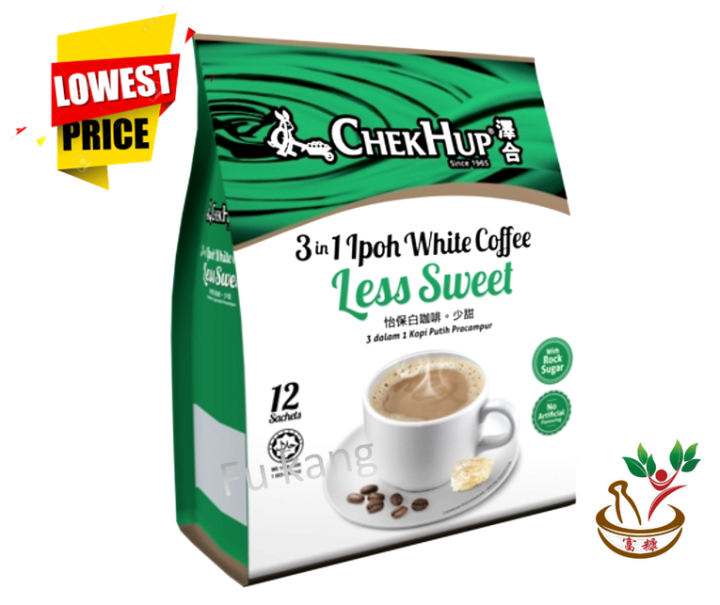 Chek Hup 3 in 1 Ipoh White Coffee Less Sweet 35g x 12s | Lazada