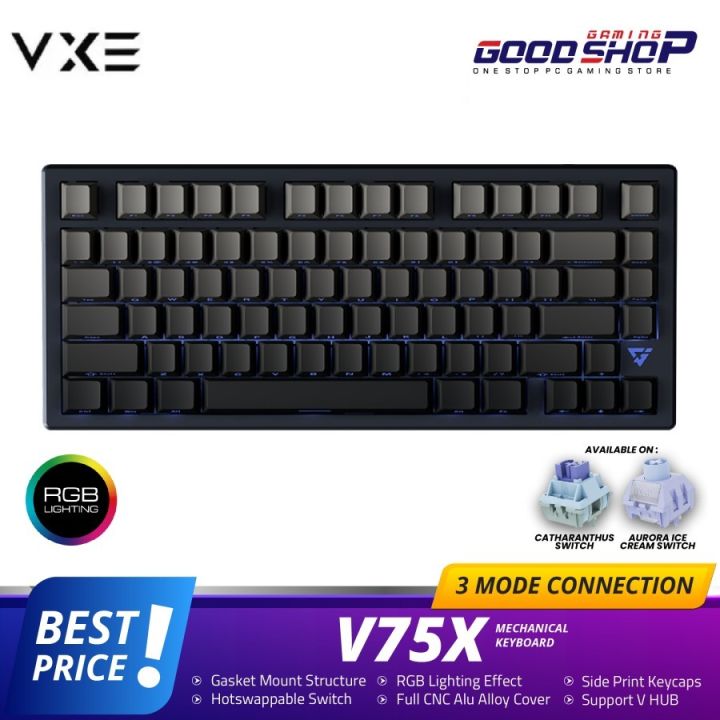 VXE ATK V75X / V75 X CNC Aluminium Wireless Mechanical Keyboard ...