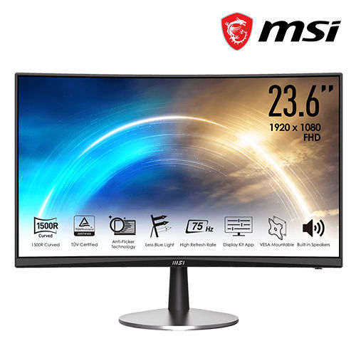 MSI PRO MP242C Business Productivity Monitor - 23.6 inch / 1500R / FHD ...
