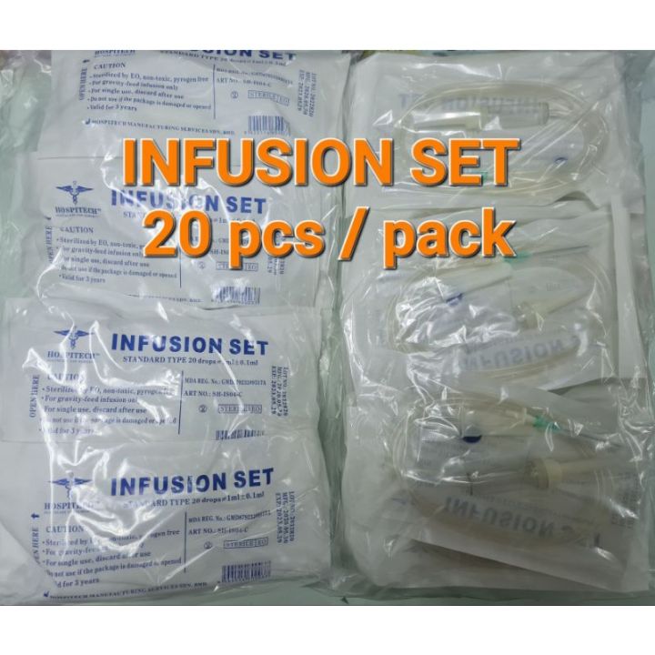 ♛Sterile IV Drip Infusion Set 20 pcs with needle Luer Lock♚ | Lazada