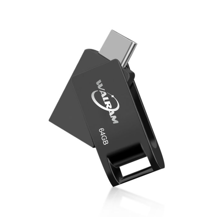WALRAM แฟลชไดรฟ์ USB3.0 Pendrive 64GB แฟลชไดรฟ์ OTG 3 IN 1ไดร์ฟปากกา ...