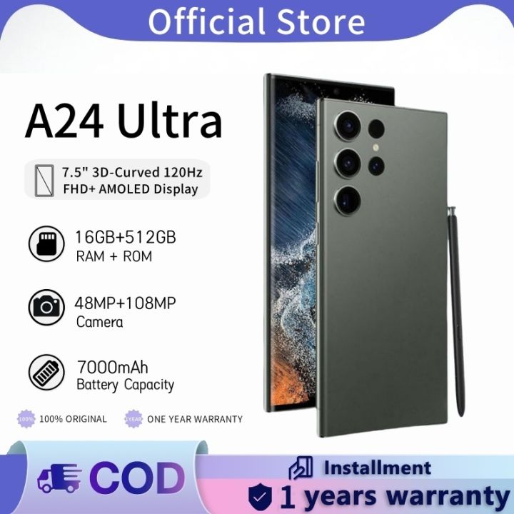 A24 Ultra Android Phone, 16GB+512GB Storage, Mga Dual SIM Card, HD ...