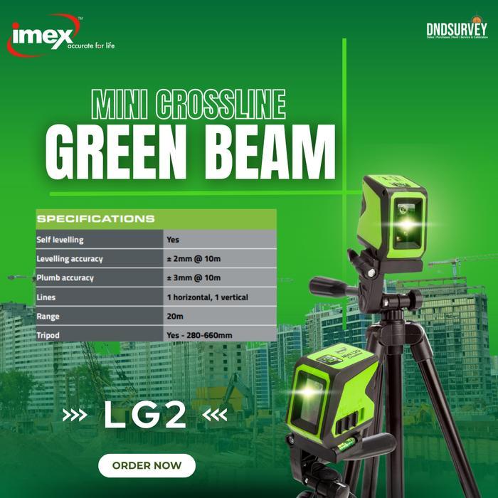 IMEX L2G Mini Crossliner Line Laser Green Beam Alat Ukur Bangunan ...