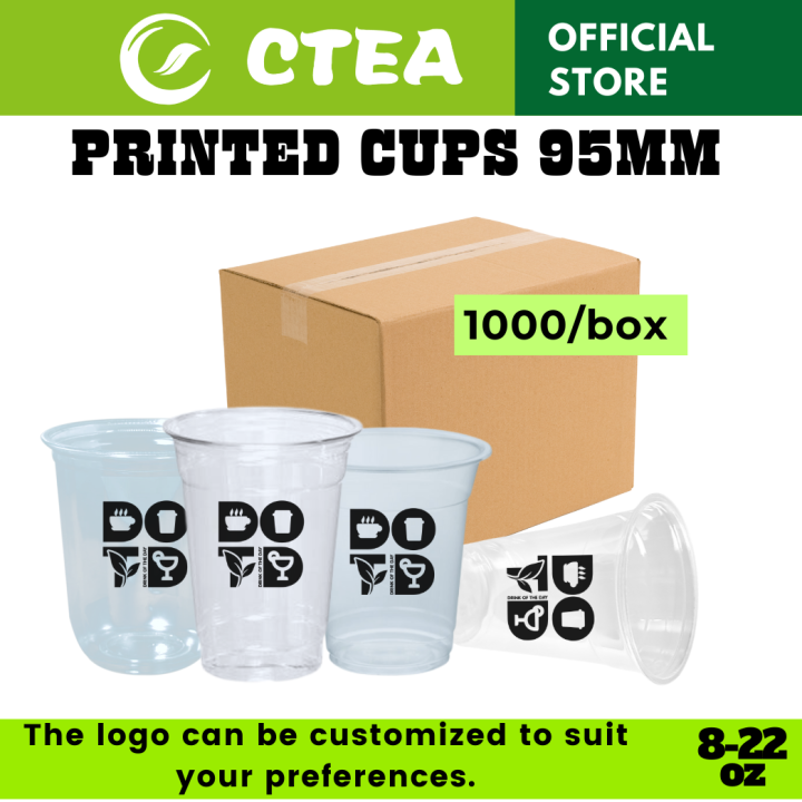 COD Customized Printed Cups 95MM [1000 PCS] / PP Cups / PET Cups / U ...
