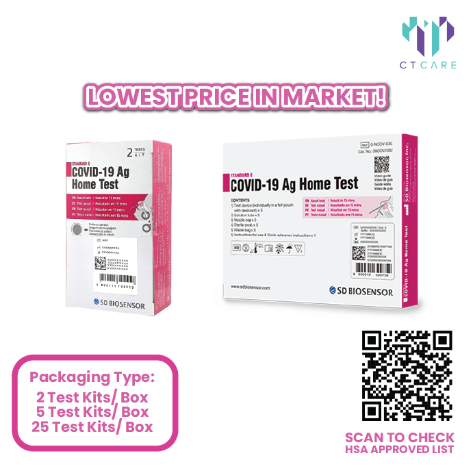 SD BIOSENSOR Standard Q AG Home Test Antigen Rapid Self Test (ART) Kit ...