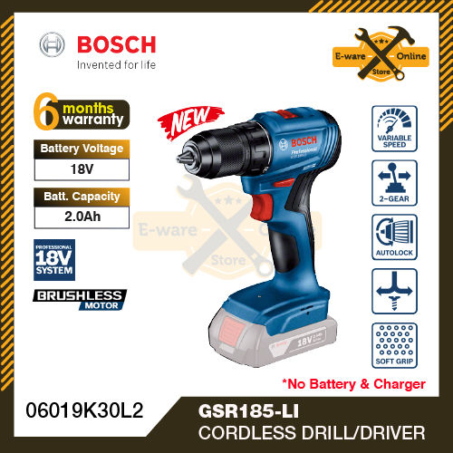 Bosch Cordless Drill/Screwdriver GSR185-LI (18V) Professional Hand ...