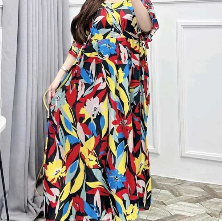 Daster Chibi Rayon Viscose Luna Premium Seri 4 varian warna bahan tebal ...