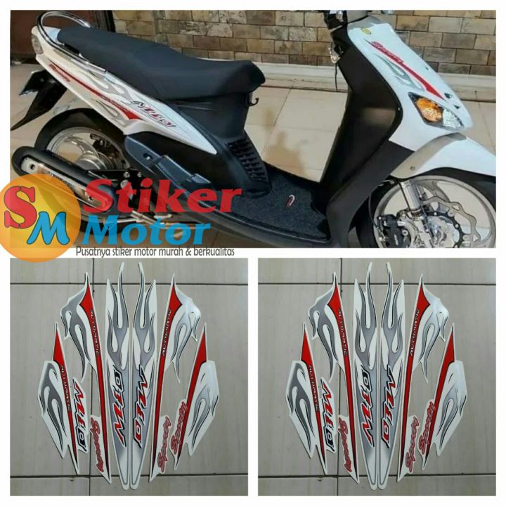 STICKER STRIPING FULL SET LIST BODY MOTOR MIO SPORTY SMILE MIO API 2006 ...