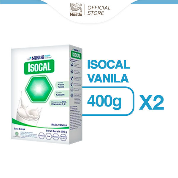 [Paket isi 2] NESTLE ISOCAL Susu Bubuk Keluarga Vanila Kotak 400g ...