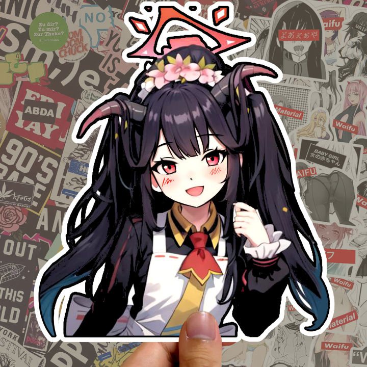 Fuuka blue archive สติกเกอร์ Sticker Aikiyo Fuuka สติ๊กเกอร์ blue ...