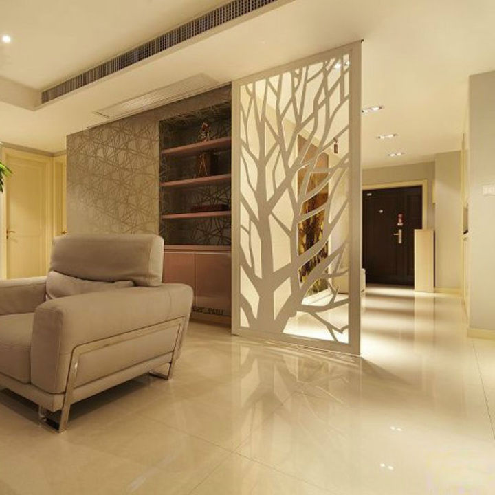 High-density crust PVC hollow partition ceiling carved board living ...