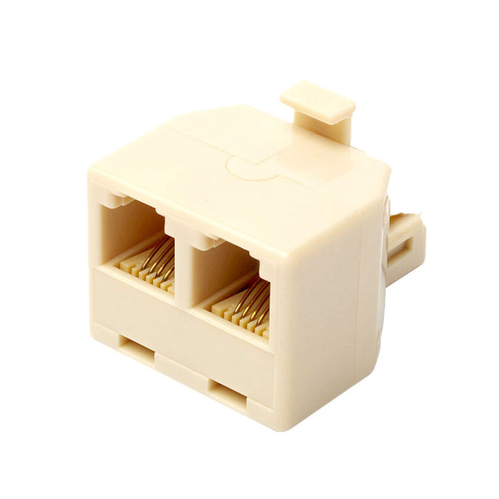 (ED) 2 way 6P4C RJ11 Telephone Modular Splitter Connector Adapter ...