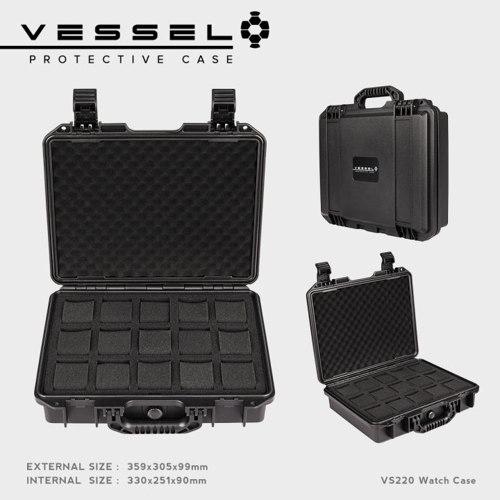 VESSEL Watch Case Organizer Storage Hard Cases with Foam for Watches ...