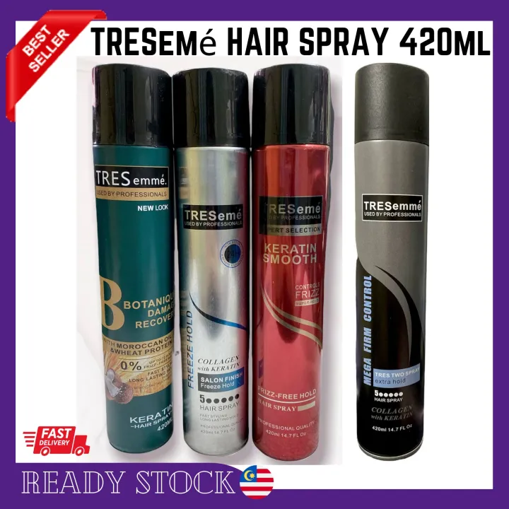Ready Stock 420ml TRESemé Hair Spray Keratin Smooth Anti Frizz Free ...