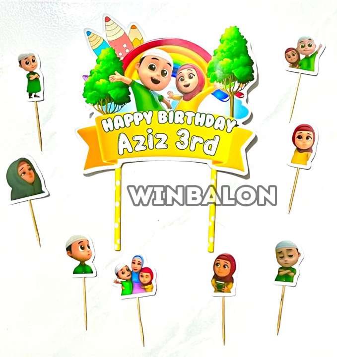 Topper Cake Custom name Nusa dan Rara | Lazada Indonesia