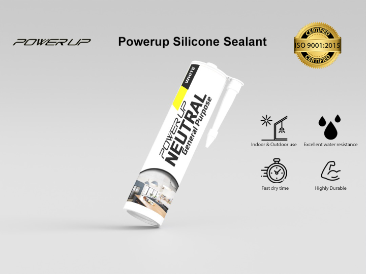 Powerup SILICONE SEALANT for Glazing, Sealing, Awning, Roofing, Tiles ...