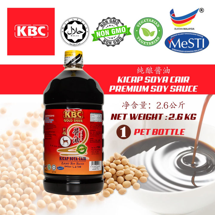 KBC Sos Soya/Soya sauce (2.6Kg Premium/Light Gold Deer Soy Sauce ...