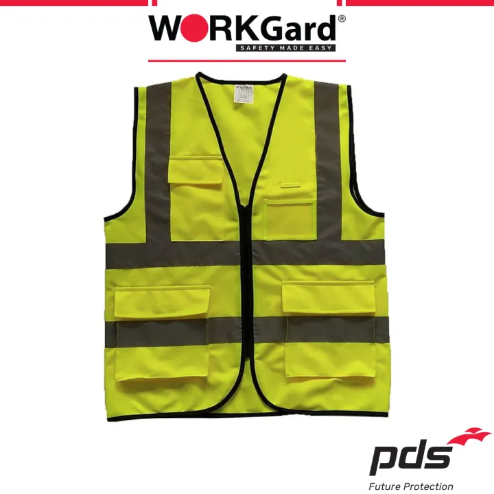 WORKGard Safety Vest High Visibility Reflective Multi Pockets ...