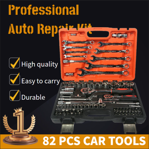 82 PCS Car Repair Tools Socket Wrench Set Original Car Tools Set Car ...