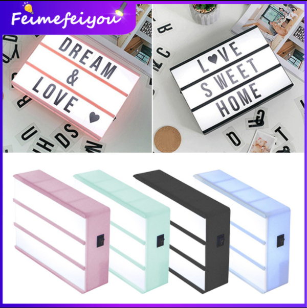 led message light word box sign board light A4 A5 A6 DIY Led Alphabet ...