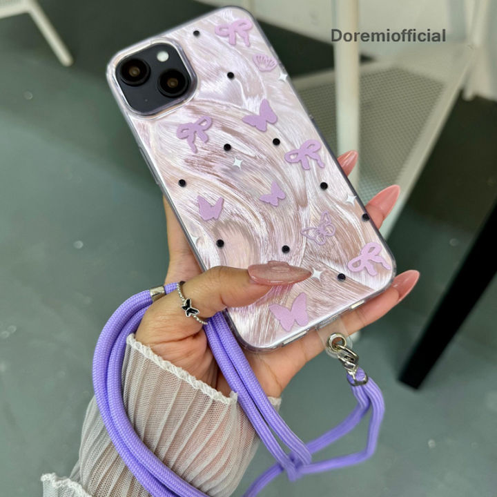 SOFTCASE + TALI CLARITY PURPLE BUTTERFLY FOR IPHONE 7 7+ 8 8+ X XS XR ...