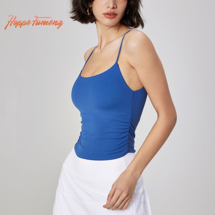 【Hoppe Fumeng】Women's padded yoga bra with fold both sides for slimming ...