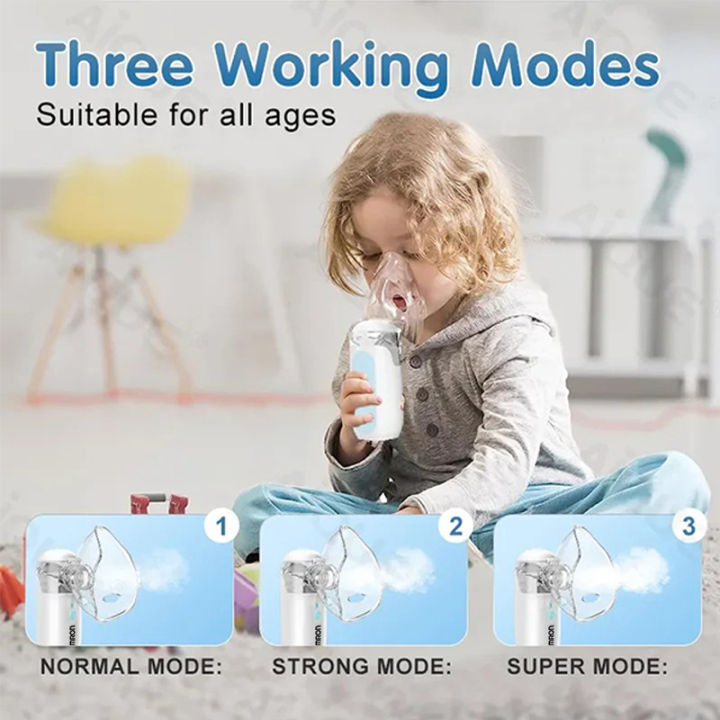 Omron Rechargeable Nebulizer Machine for Kids and Adults Asthma ...