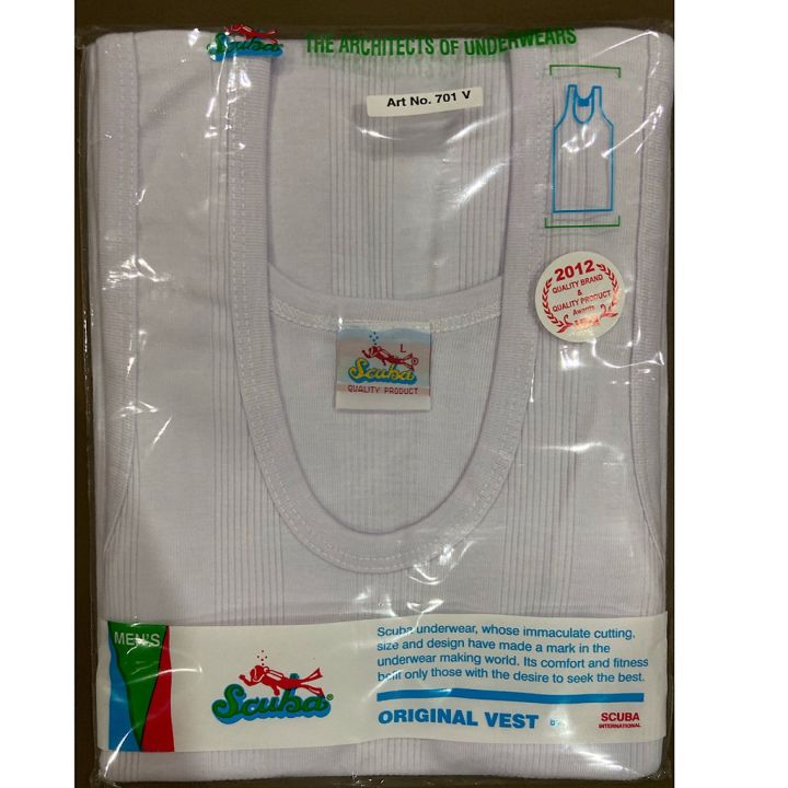 SINGLET SCUBA ORIGINAL 701V MEN'S WHITE | Lazada