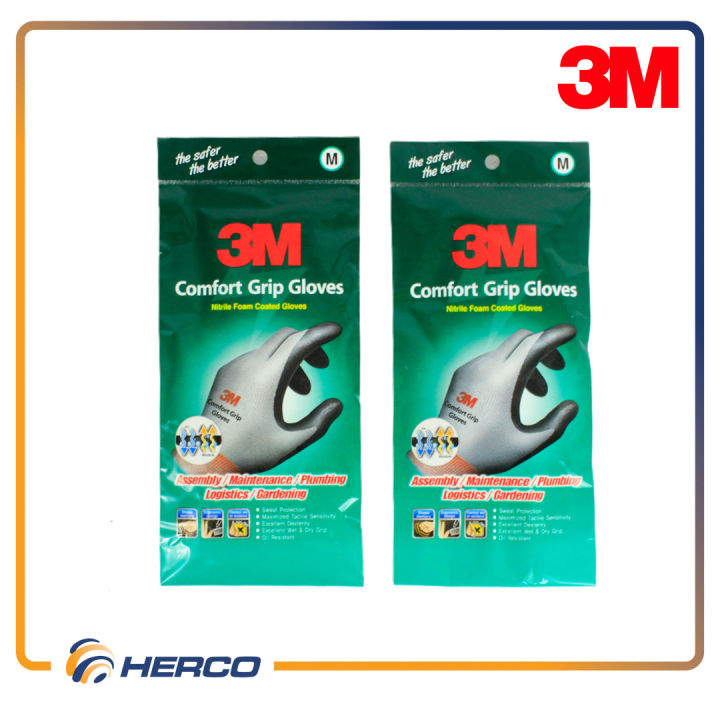 3M Comfort Grip Gloves Med 1Pair/Pack Set of 2 Pack | Lazada PH