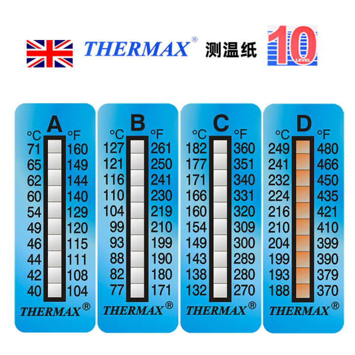 British thermax temperature paper temperature sticker thermal paper ...