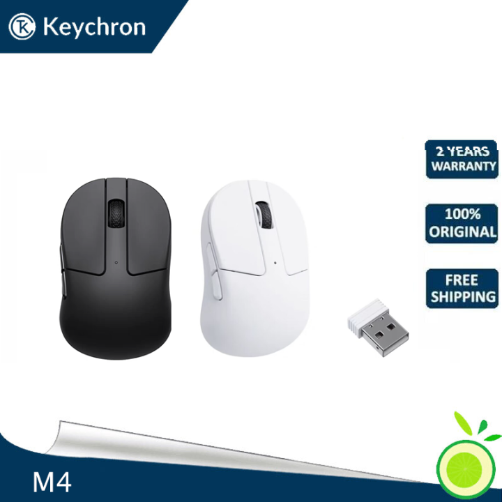 Keychron M4 4k Wireless Mouse Bluetooth 3-Mode Paw3395 Portable Office 35g 2.4g Ergonomics ...