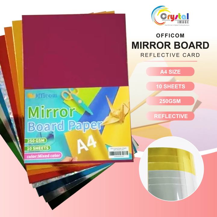 Officom Mirror Board | DIY Cards Crafting Board | Reflective Card Stock ...