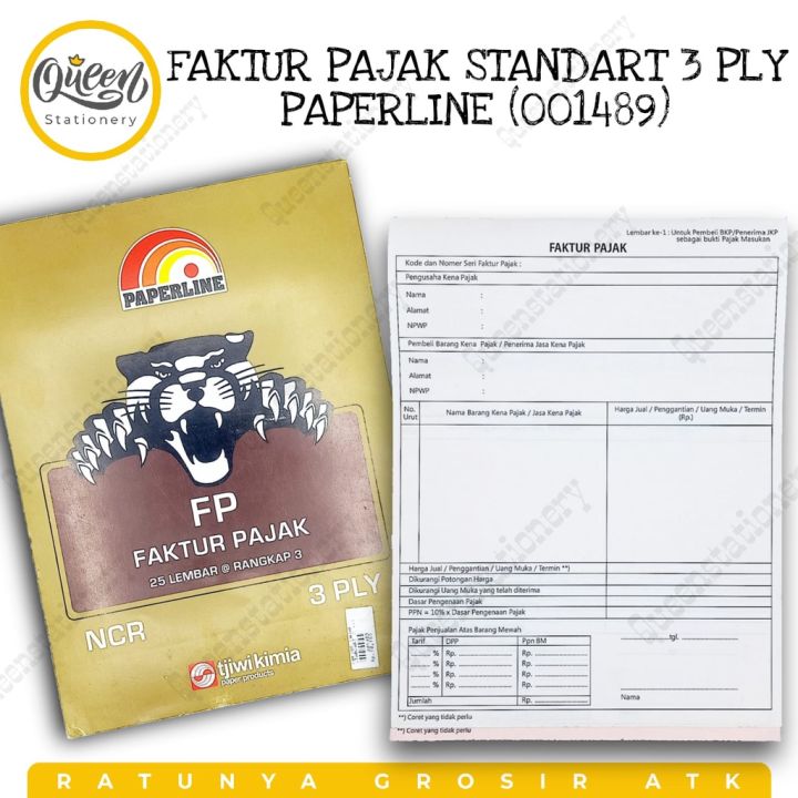 FAKTUR PAJAK STANDART 3 PLY PAPERLINE (001489) | Lazada Indonesia
