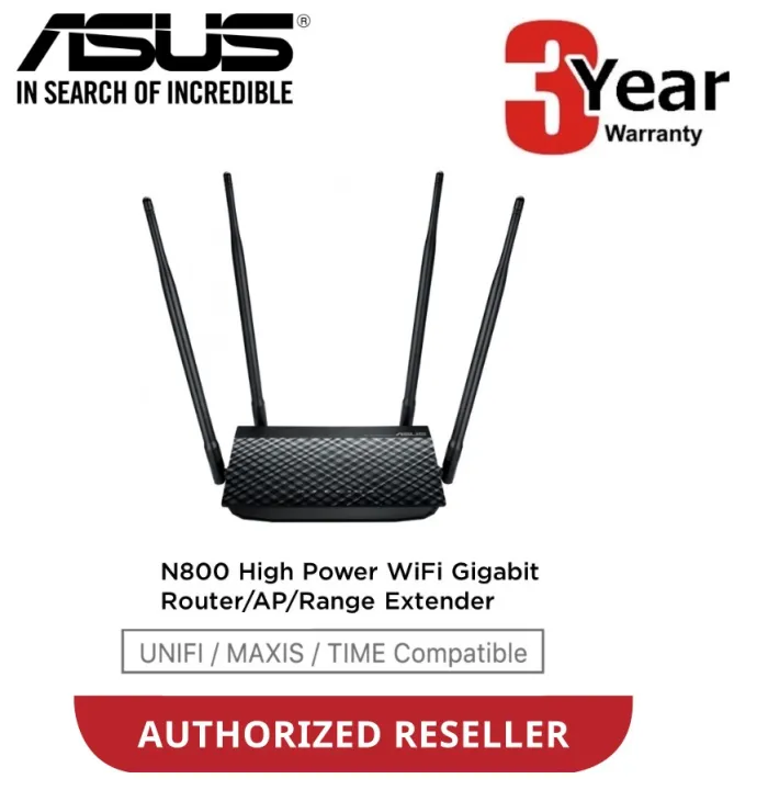 ASUS RT-N800HP N800 HIGH POWER GIGABIT ROUTER/ACCESS POINT/RANGE ...