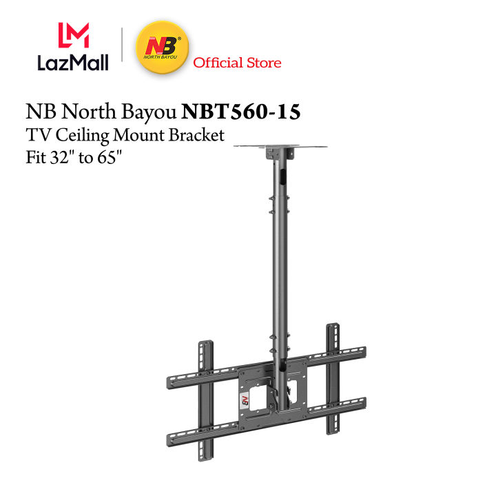 NB North Bayou NBT560-15 90° Adjustable TV Ceiling Mount Rigid & Stable ...