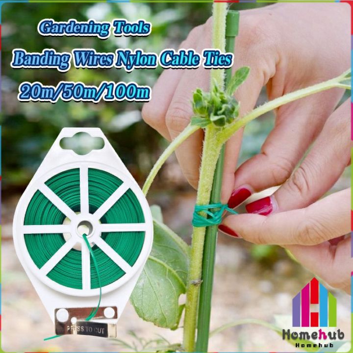 Homehub 20m/50m/100m Plant Tree Garden Tie Cable Plastic Wire Binding ...